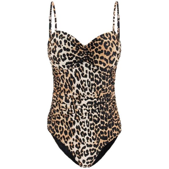 Ganni | Swim | Ganni Leopard Print Swimsuit | Poshmark